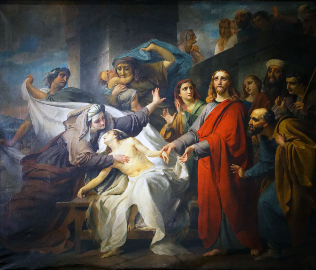 La résurrection du fils de la veuve de Naïm, Navez - St Joseph Bruxelles